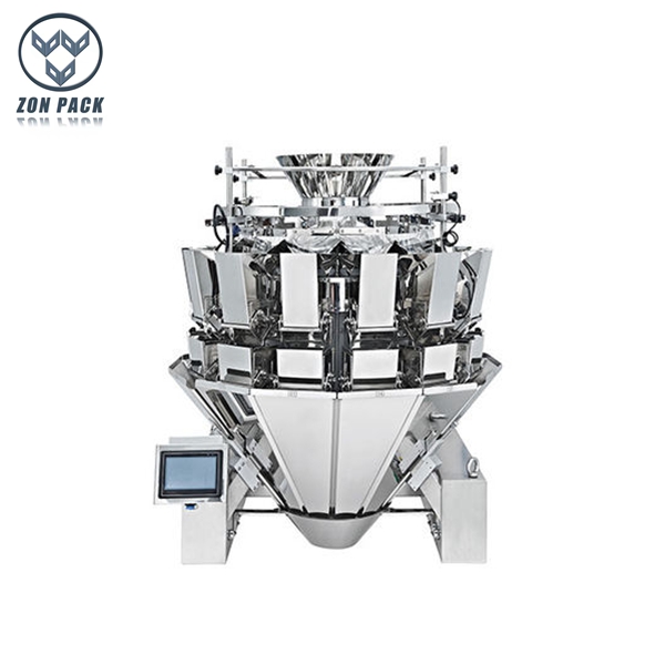 China High accuracy automatic 14 head multihead weigher for chicken ...