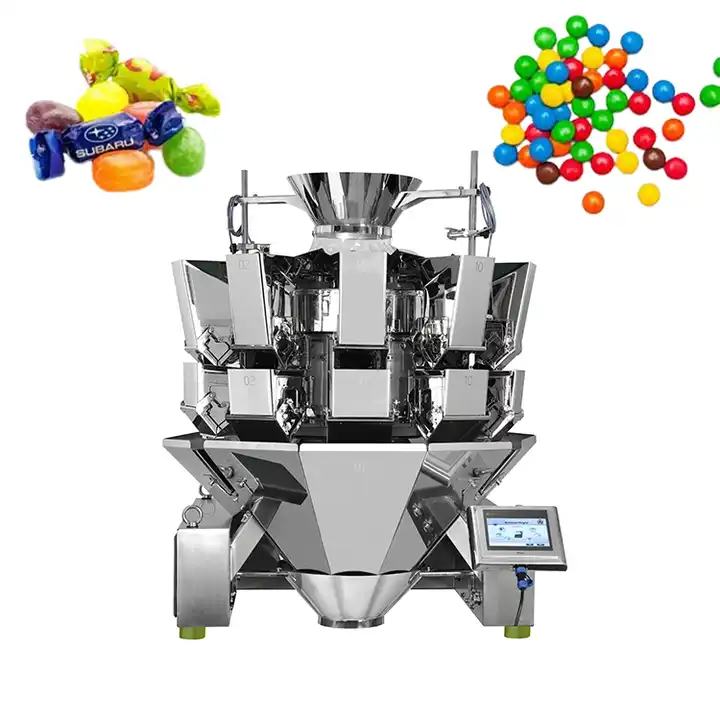 China Multi-function Snack 10 / 14 heads Weigher Double Twists Candy ...
