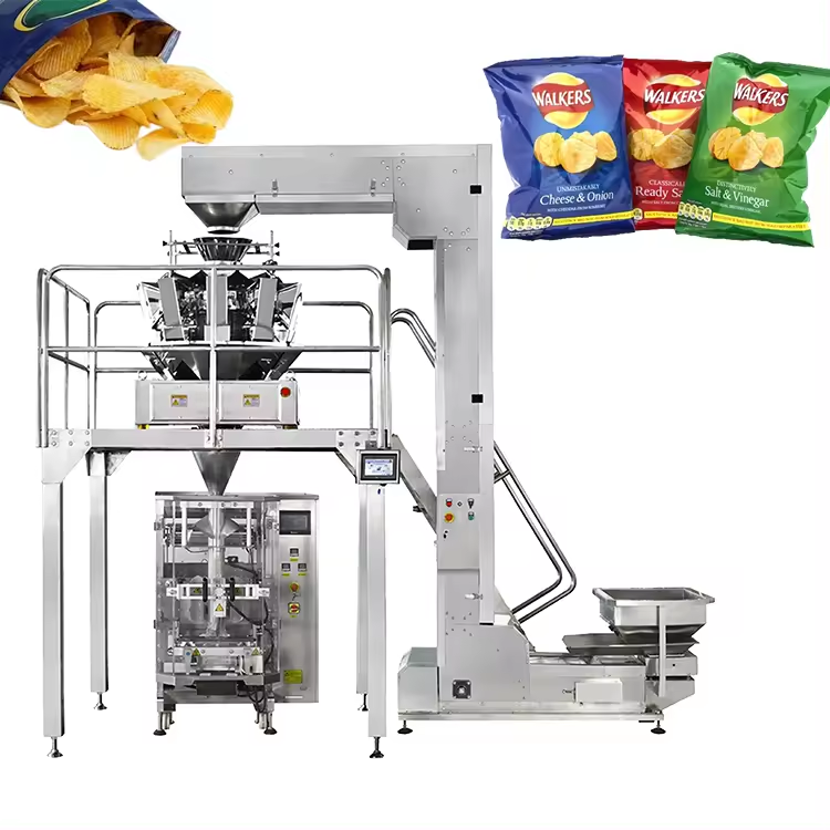 China Automatic Snack Puffed Food Crisps Packing Machine Gusset Bag ...