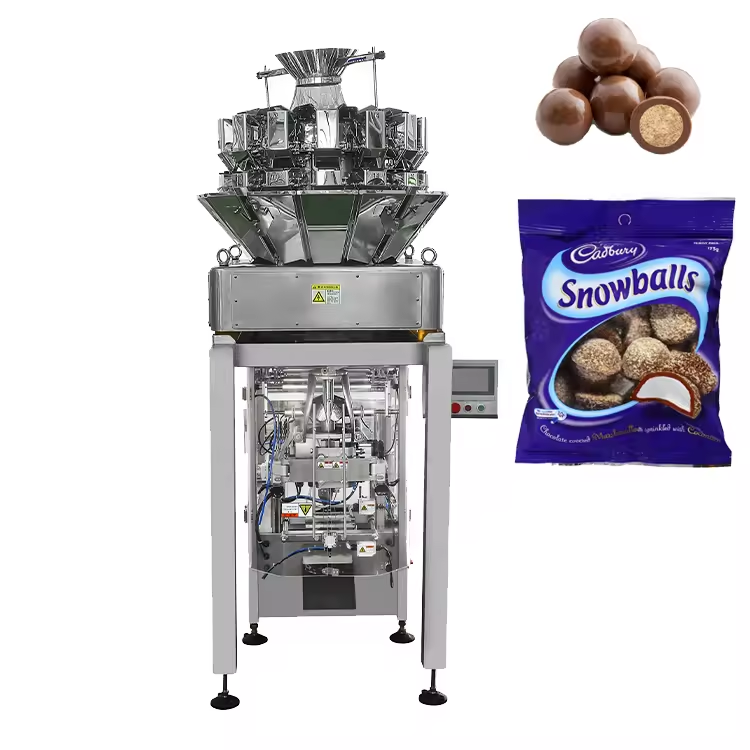 China High Speed Snack Chocolate Ball Packing Machine Gusset Bag Pillow ...